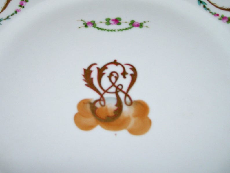 Antique George Washington Monogram Limoges Plate National Society of ...