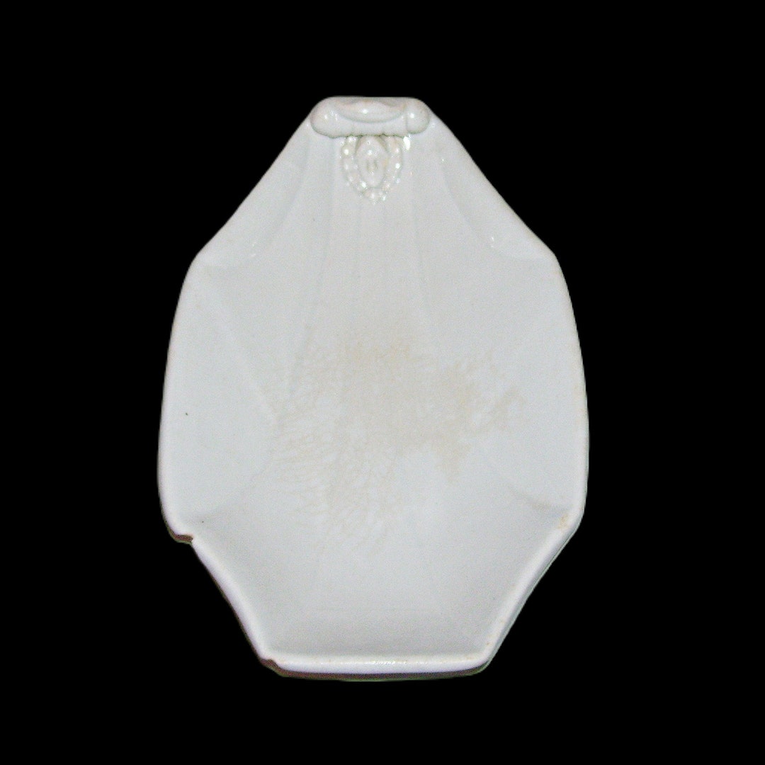 Antique White Ironstone Face Relish Dish Pickle Bowl Tray Cameo Pattern ...