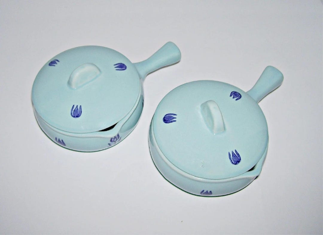 Cameron Clay Product Dutch Tulip Individual Casserole Dishes With Lids ...