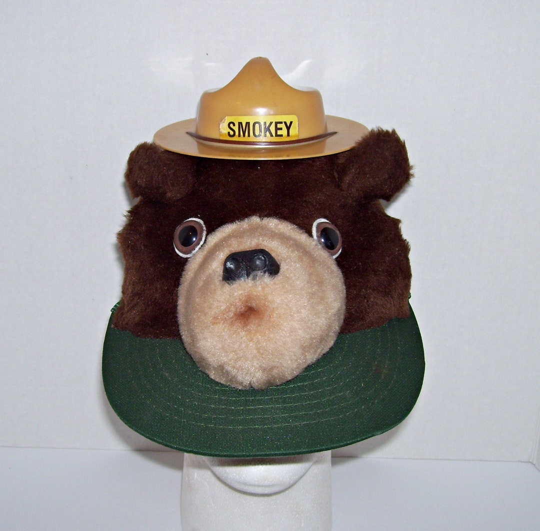 1983 Smokey Bear Hat 3 West Zoo Collection 3D Plush Mesh Snapback ...