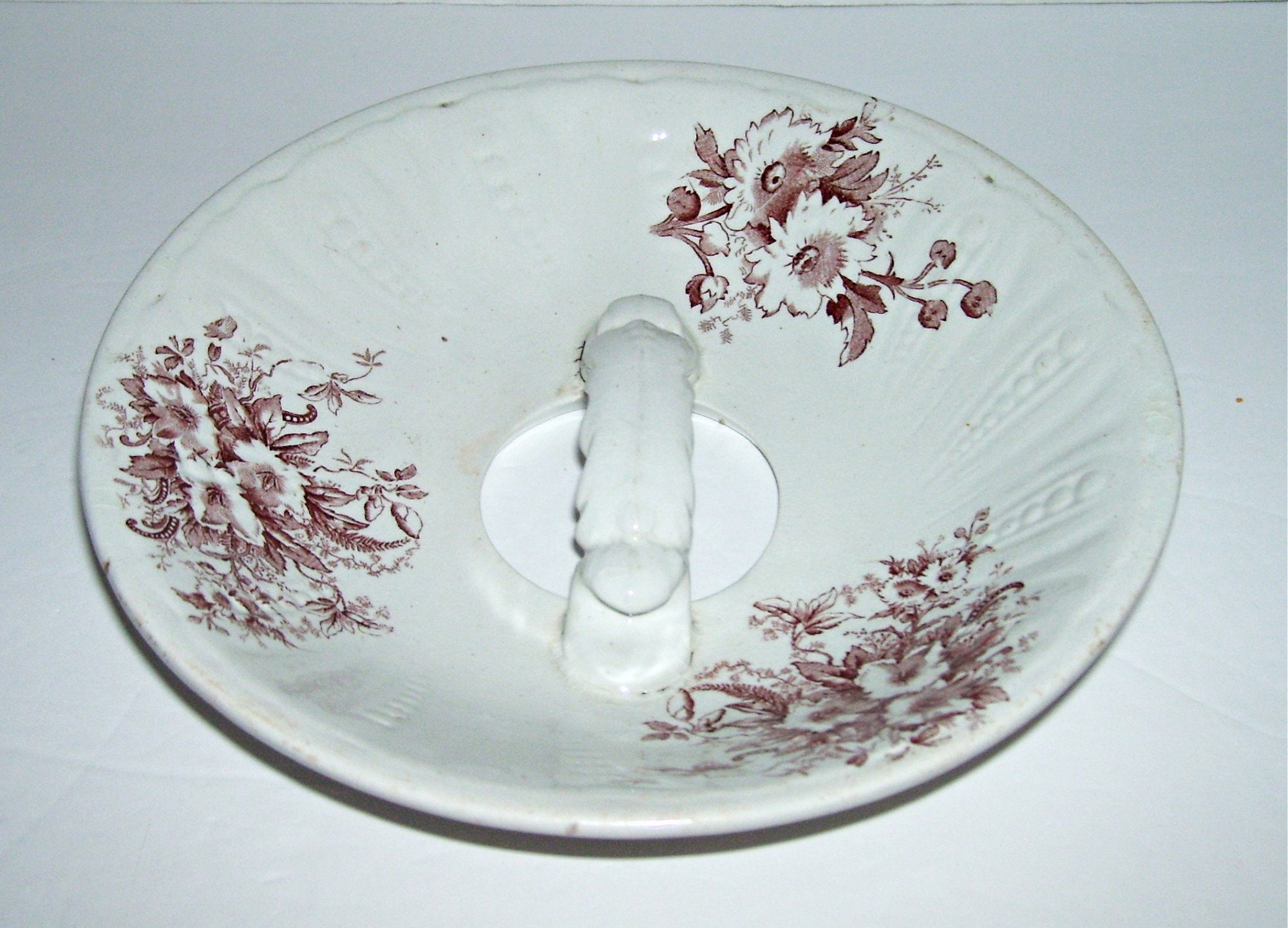 Antique Brown Transferware Slop Bucket Waste Jar Lid Only - Etsy