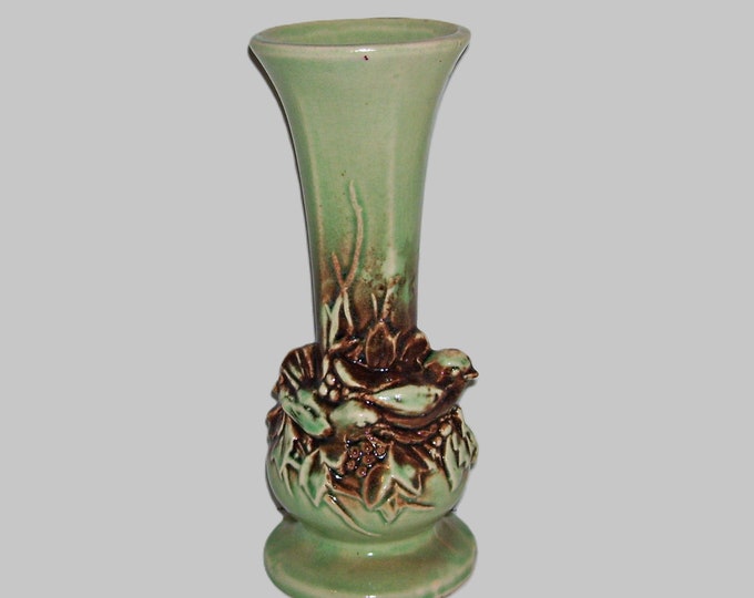 Vintage Mccoy Pottery Bird in Nest Bud Vase Nested Birds and Berries - Etsy