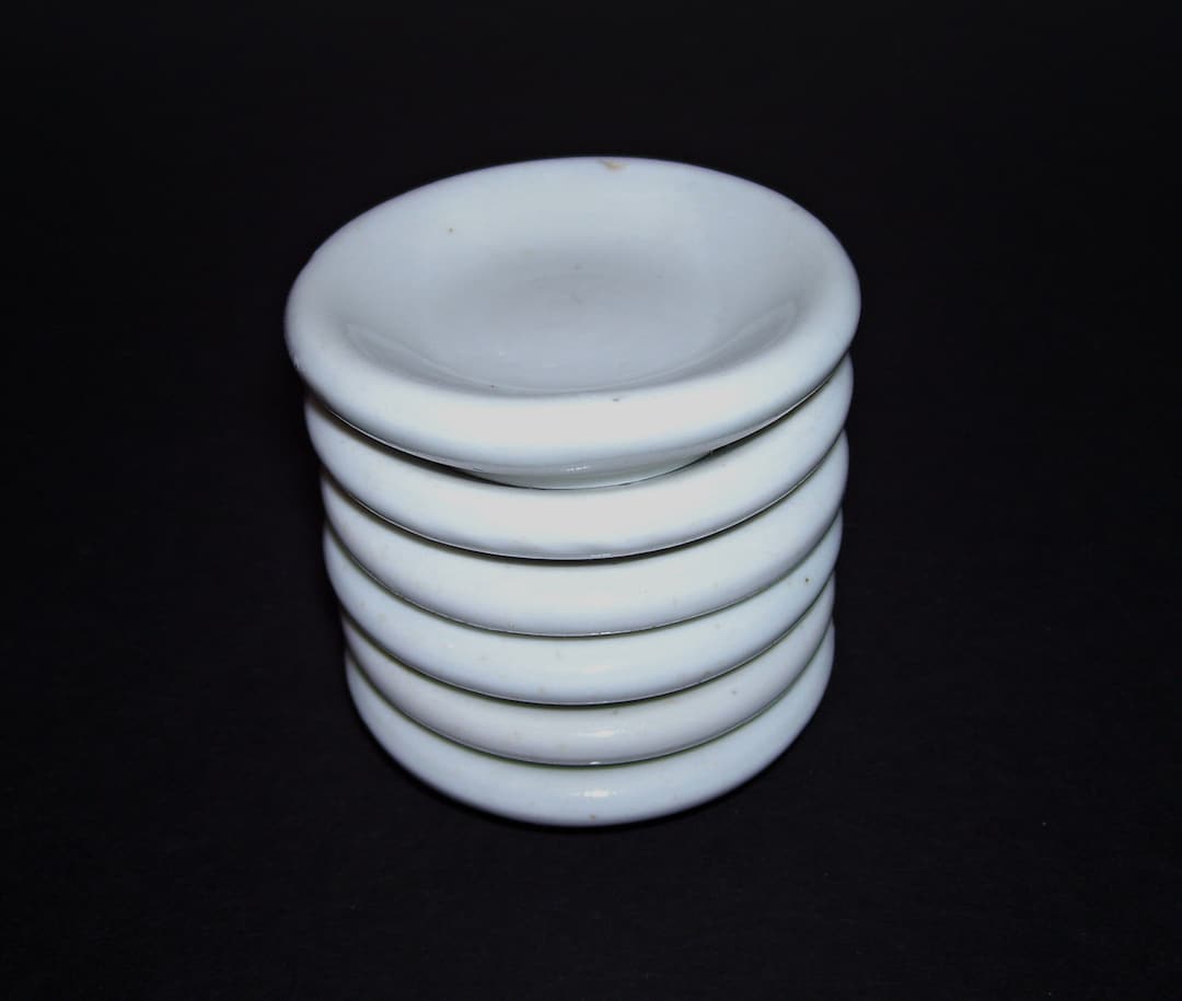 6 Antique Ironstone Butter Pats White Thick Chunky Farmhouse Decor - Etsy