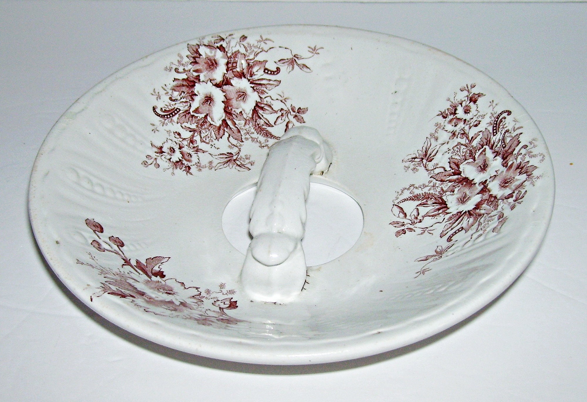 Antique Brown Transferware Slop Bucket Waste Jar Lid Only - Etsy