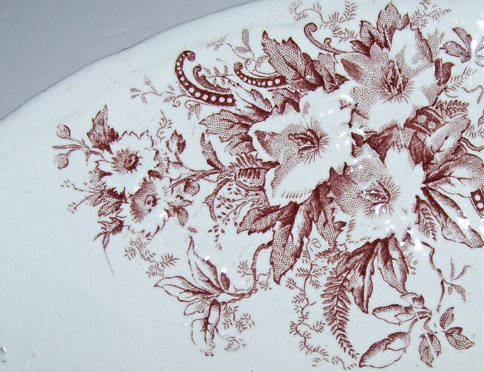 Antique Brown Transferware Slop Bucket Waste Jar Lid Only - Etsy