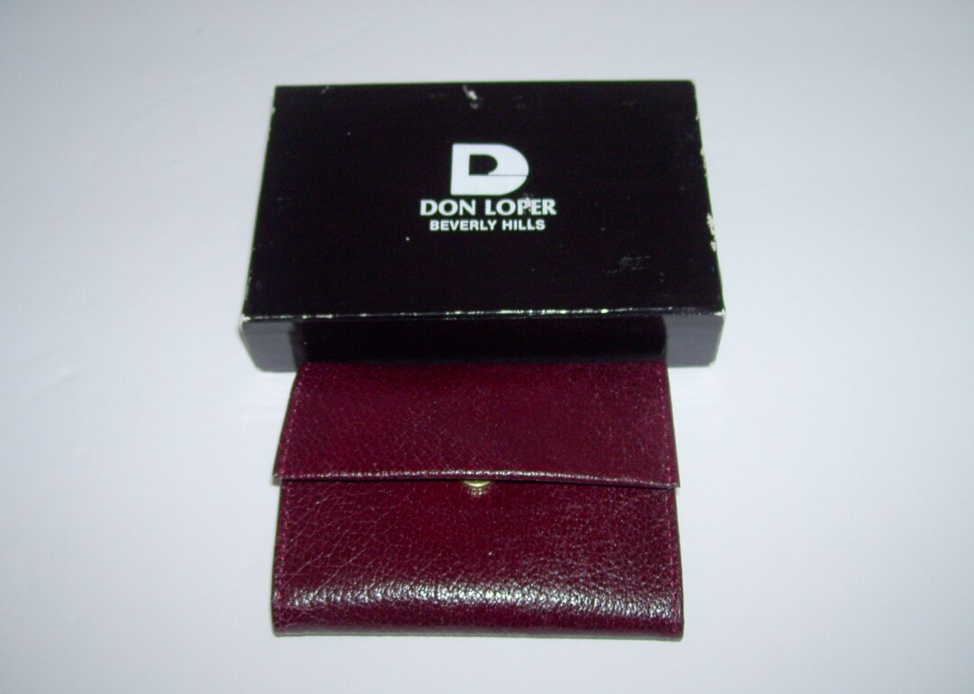 Vintage Don Loper Burgundy Leather Key Case With Box - Etsy