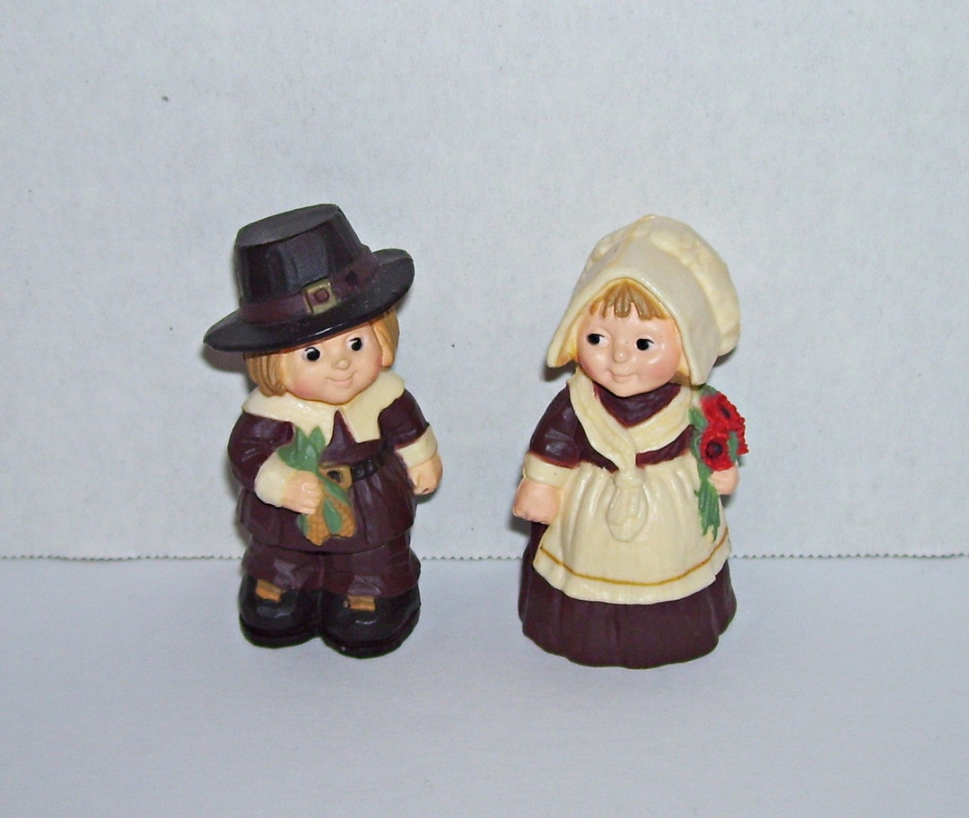 1978 Hallmark Merry Miniatures Pilgrims Thanksgiving Boy and - Etsy