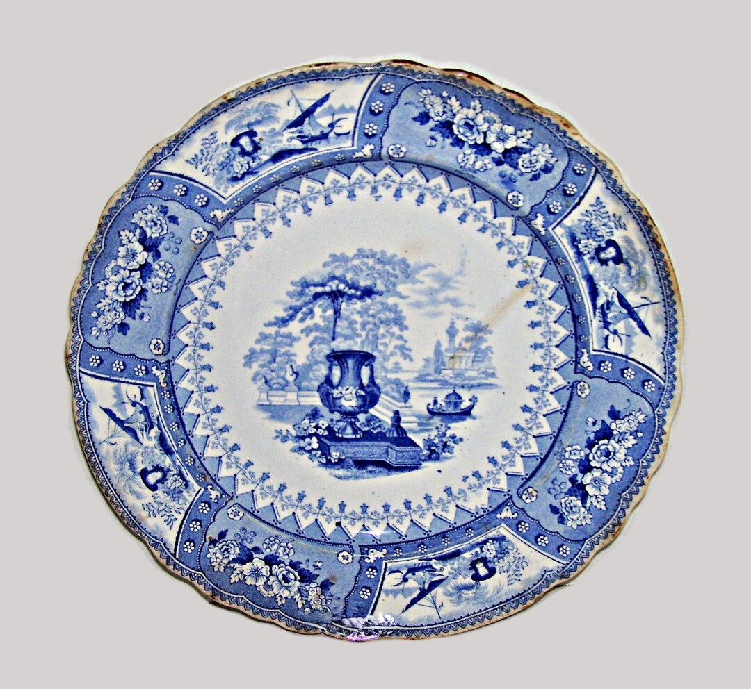 Antique Mayer Canova Blue Transferware Plate Approx 9 Inch Circa 1836 ...