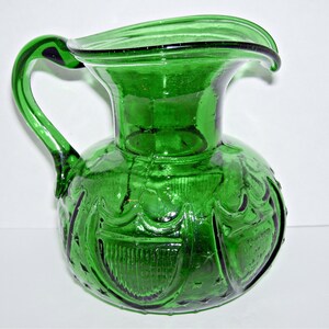 Clevenger Brothers Green Glass Star and Shield Pitcher South Jersey ...