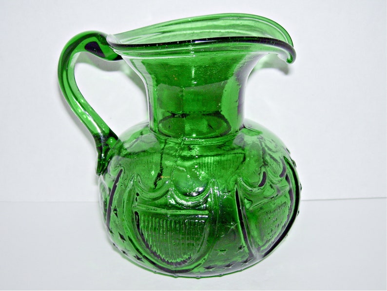 Clevenger Brothers Green Glass Star and Shield Pitcher South - Etsy