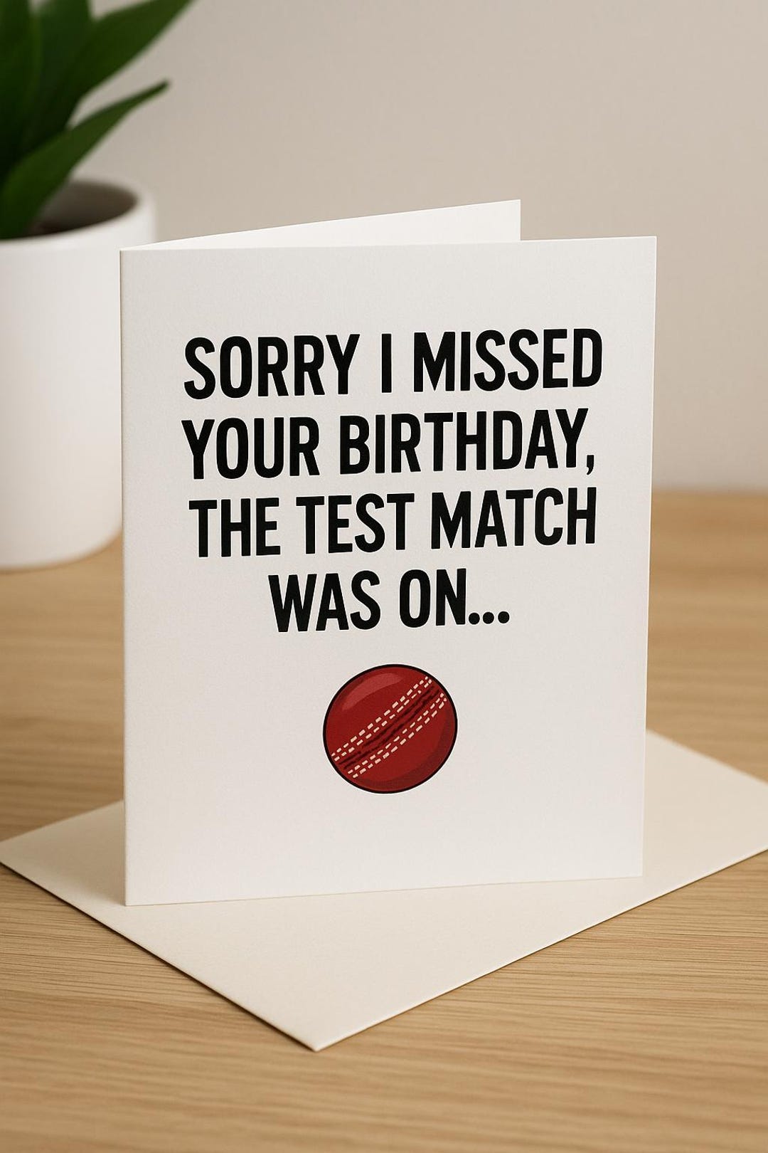 Funny Cricket Birthday Card – Test Match Excuse (digital Download ...