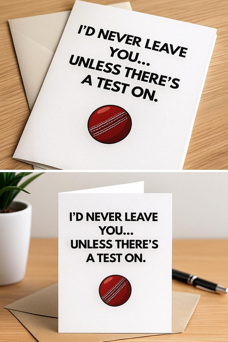 Funny Cricket Anniversary Card – Test Match Lover Gift (digital ...