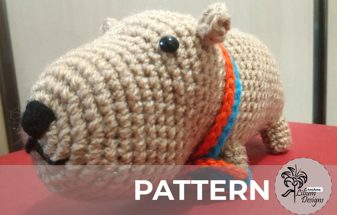 PDF CROCHET PATTERN Cute Capybara - Etsy