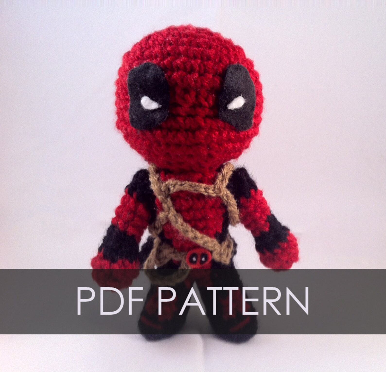 PDF CROCHET PATTERN Deadpool Inspired Chibi Amigurumi | Etsy
