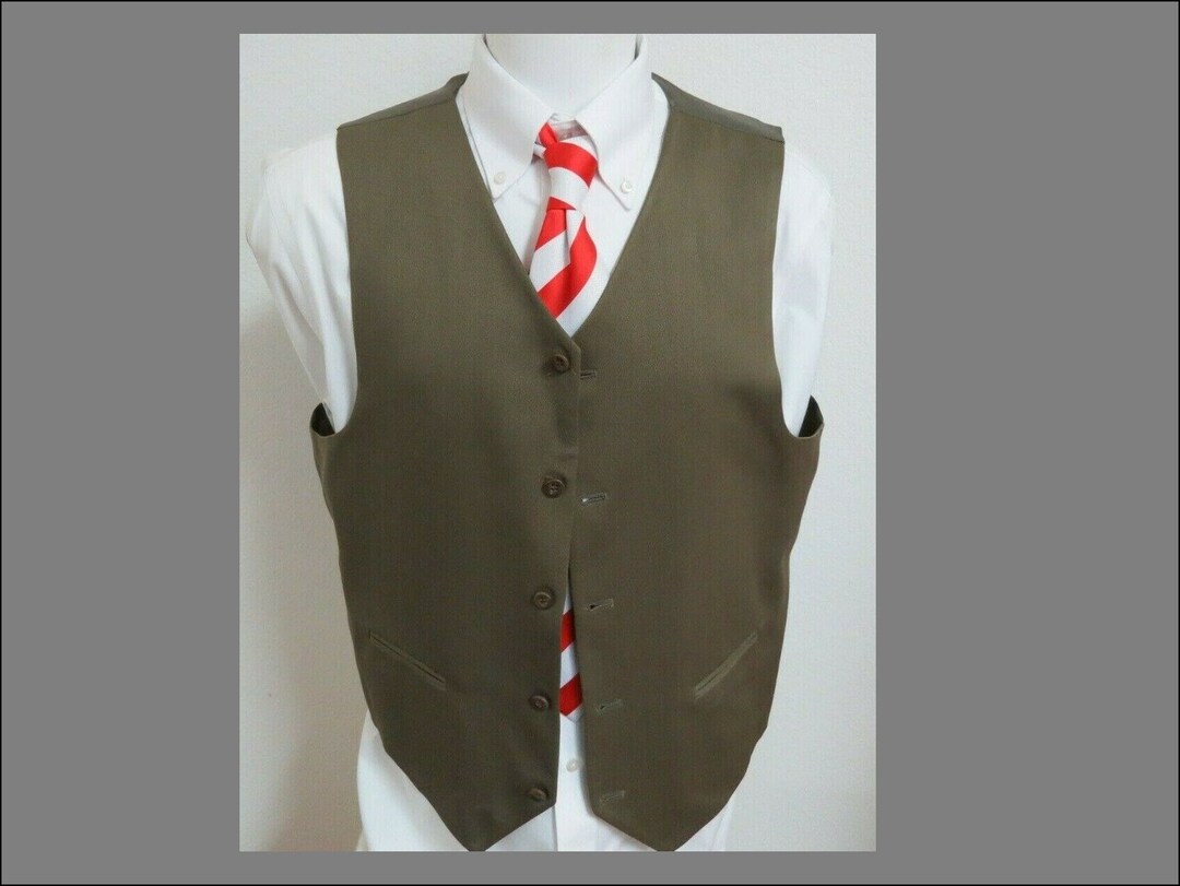 Sz 48 Brown Vittorio Bertoni Men Polyester #197 Suit Vest - Etsy