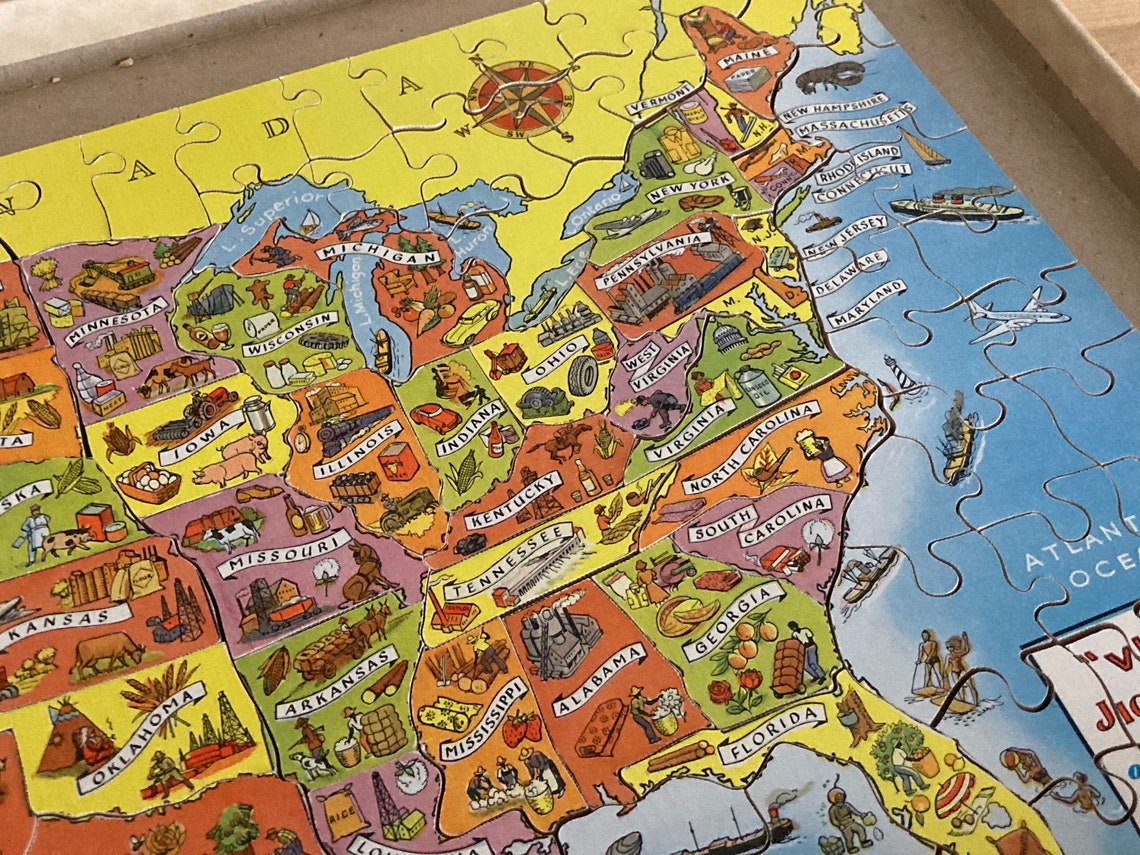 Vintage Wooden Jig-saw Puzzle- Victory Plywood Industrial Life in the ...
