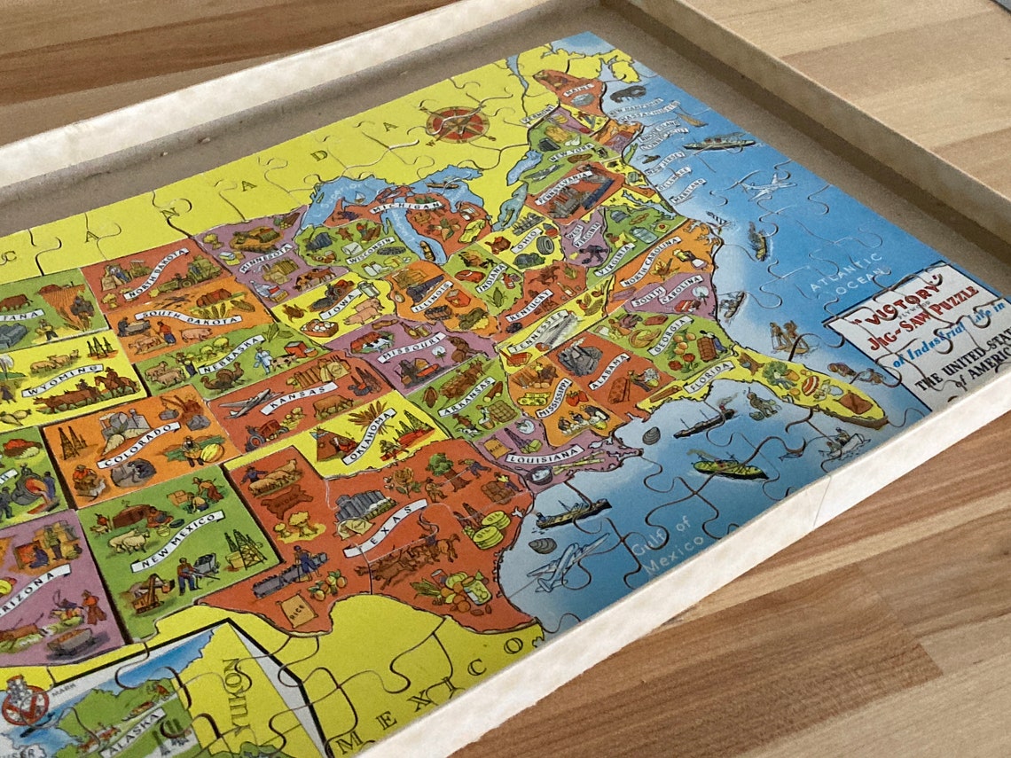 Vintage Wooden Jig-saw Puzzle- Victory Plywood Industrial Life in the ...