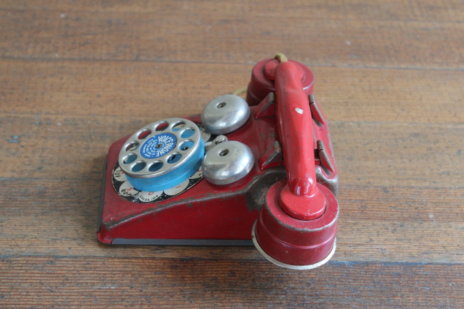 Vintage Red Toy Phone (voice Phone - the Gong Bell Mfg. Co., East ...