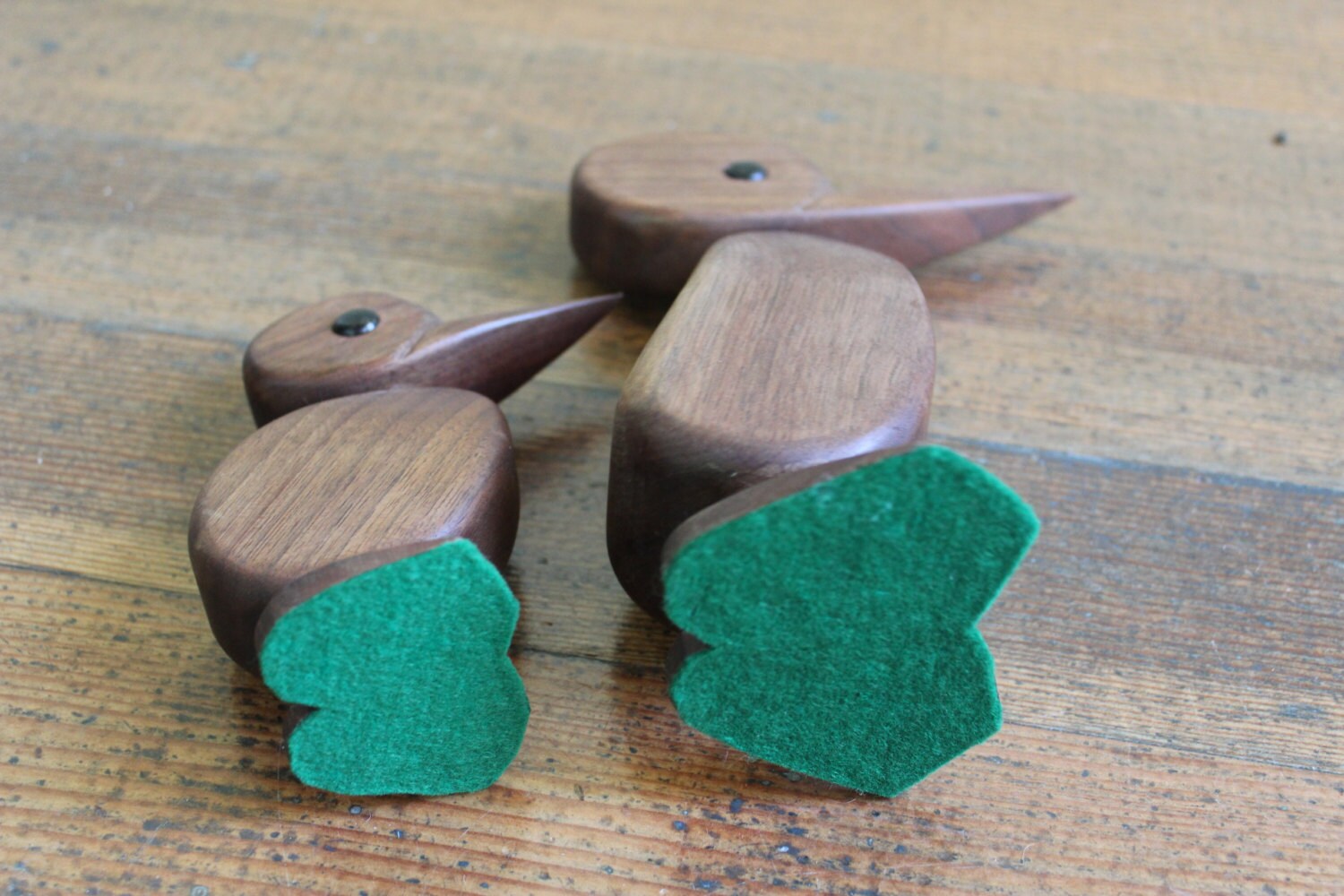 Set of 2 Vintage Teak Wooden Ducks - Hans Bolling Style - Etsy