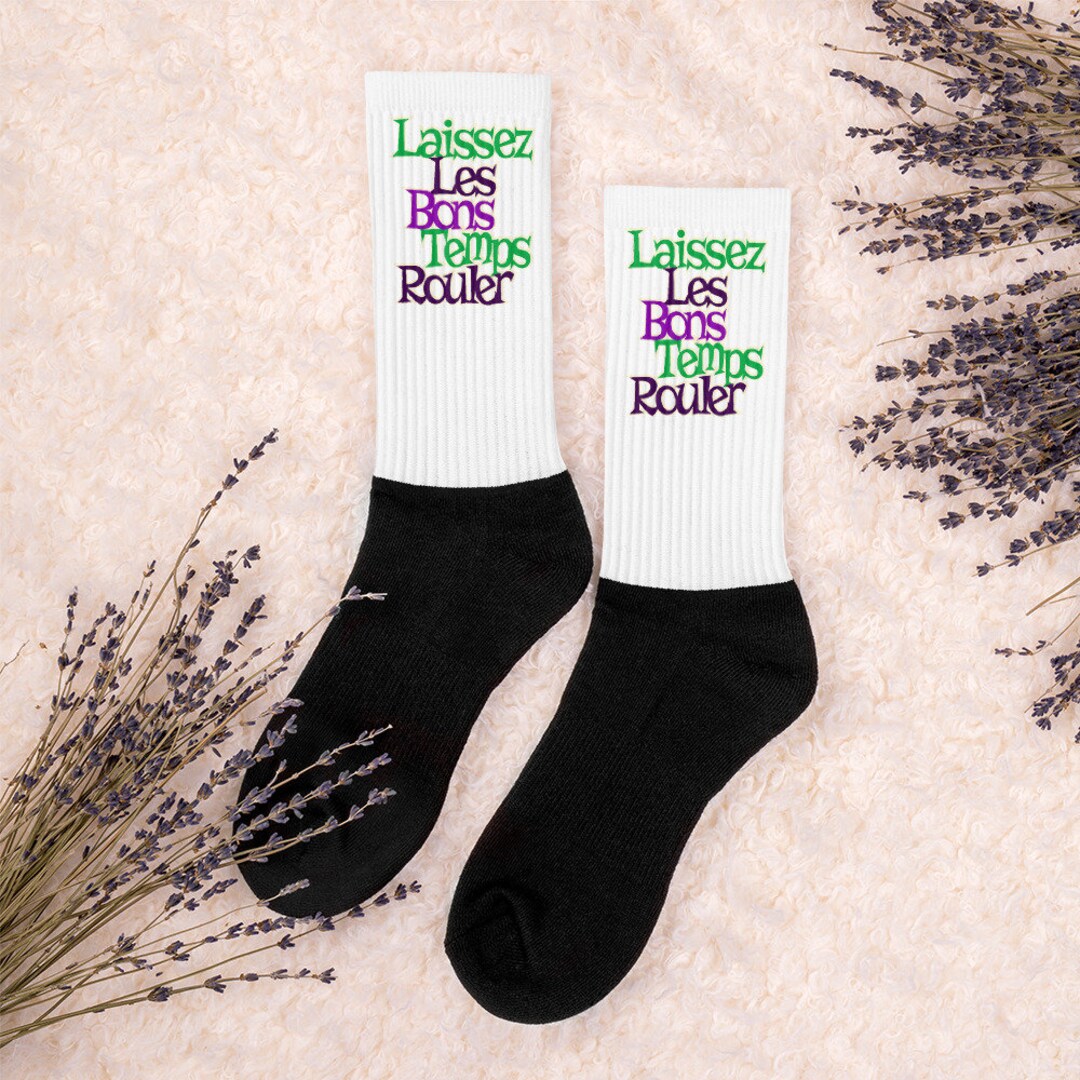 Laissez Les Bon Temps Rouler Mardi Gras Unisex Socks - Etsy