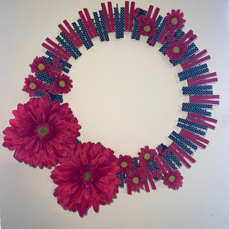 Summer Clothespin Wreath - Etsy