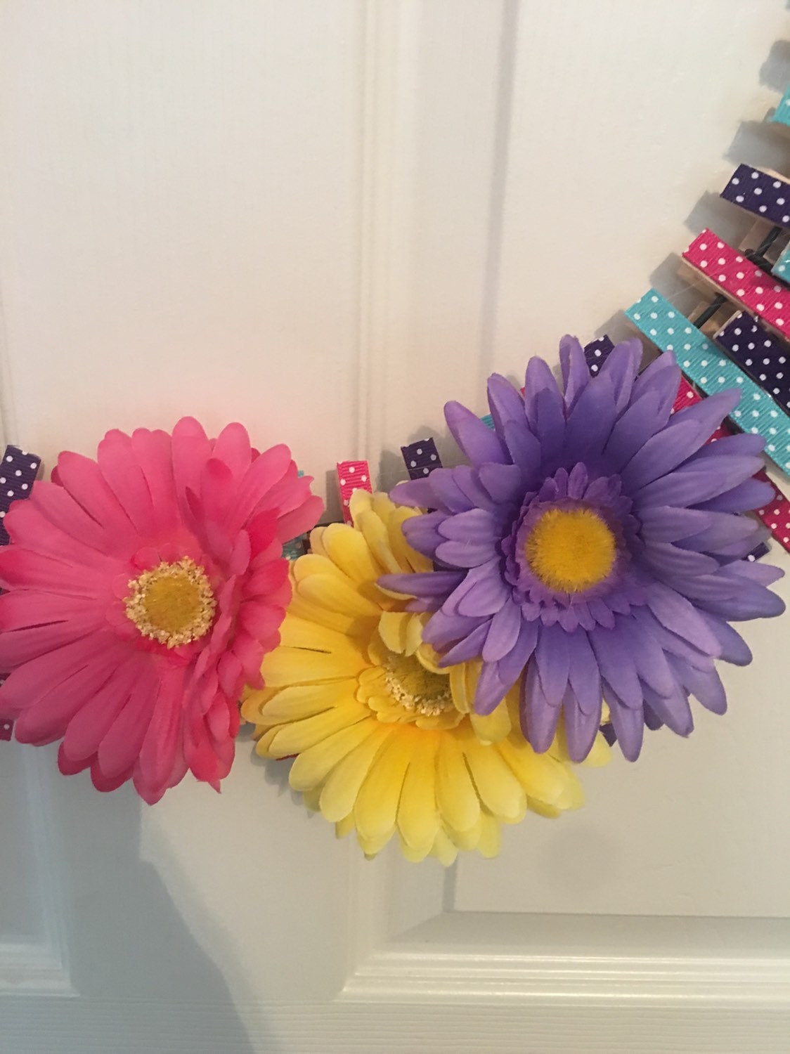 Spring Flower Clothespin Wreath - Etsy