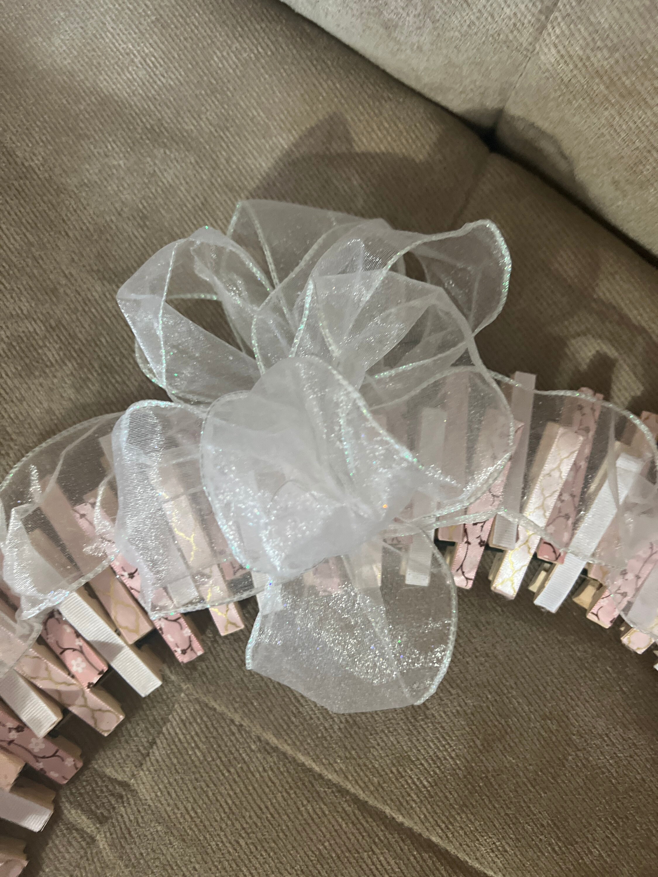 Spring Cherry Blossom Clothespin Wreath - Etsy
