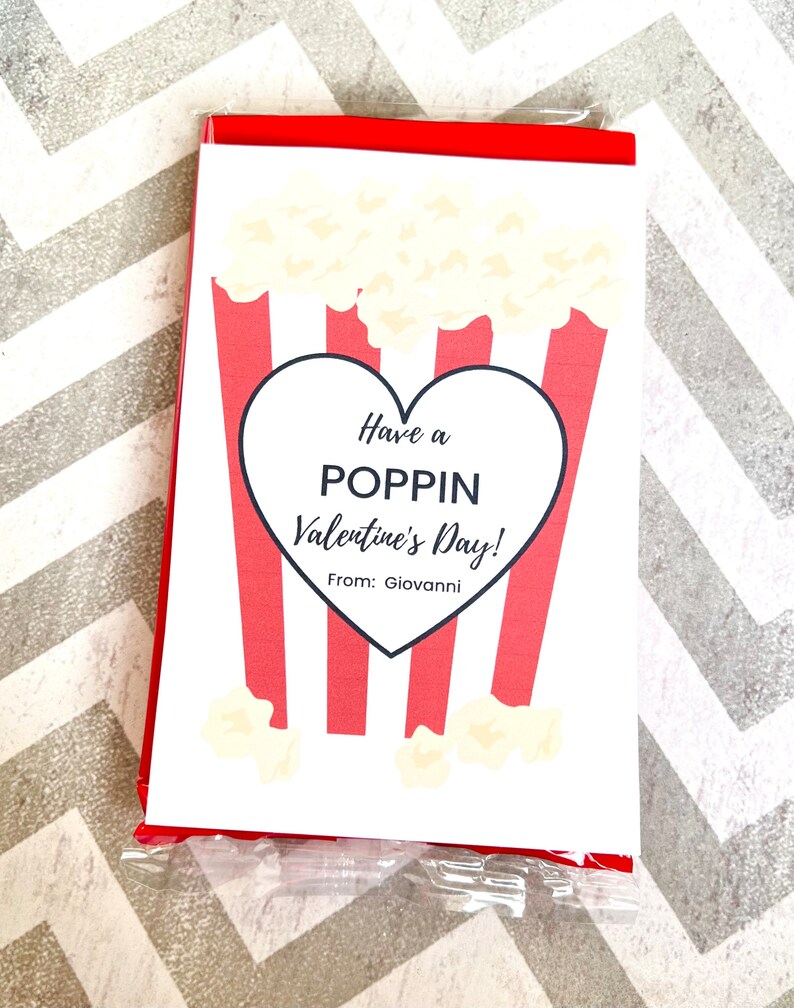 PRINTABLE Popcorn Valentine Cards / Valentine Printable for Kids ...