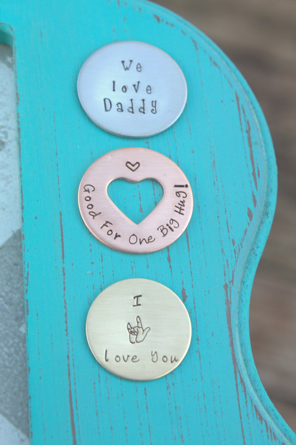 Tokens of Love Set Hand Stamped Tokens Gift of Love Love - Etsy