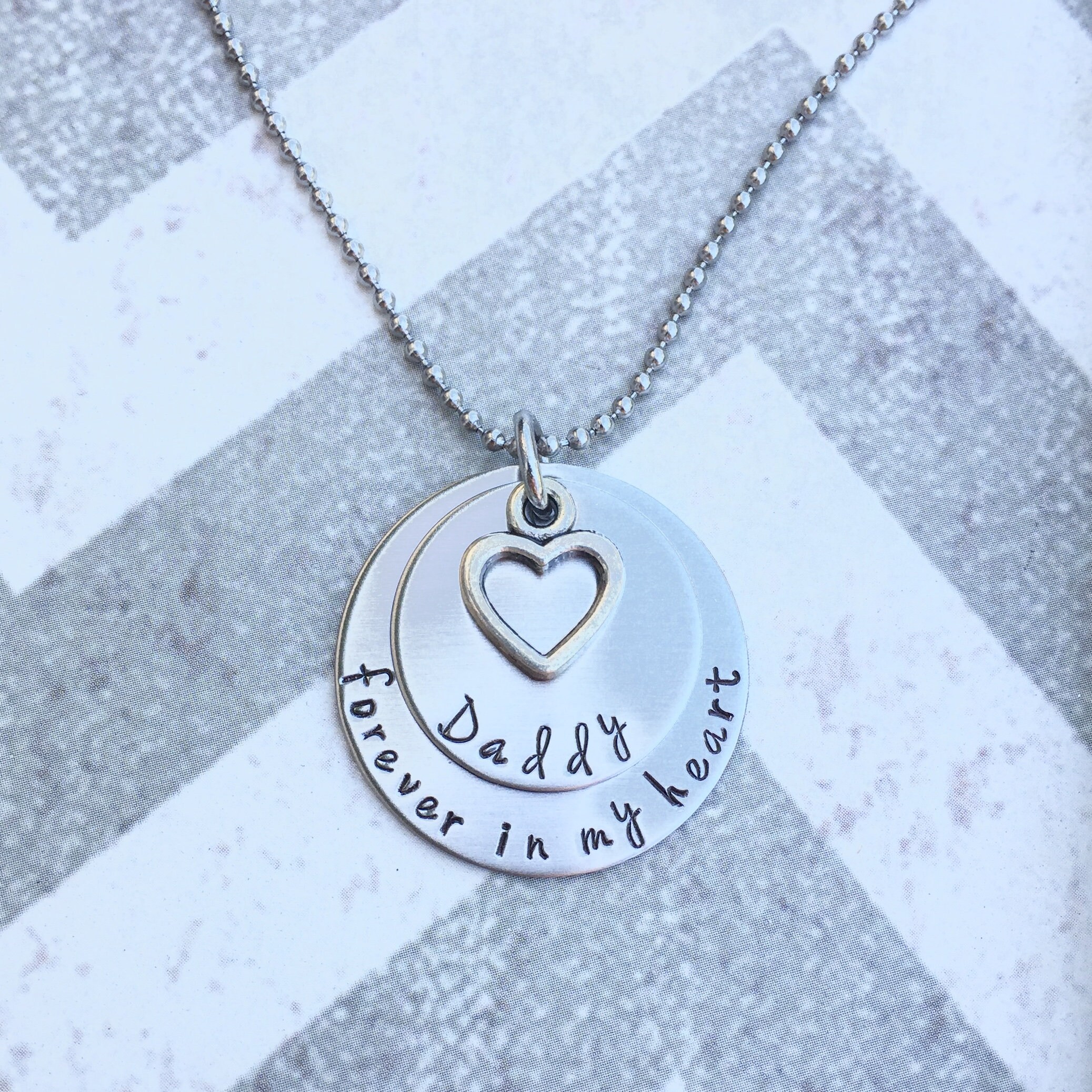 Memory Necklace Forever in My Heart Loss of a Loved One | Etsy
