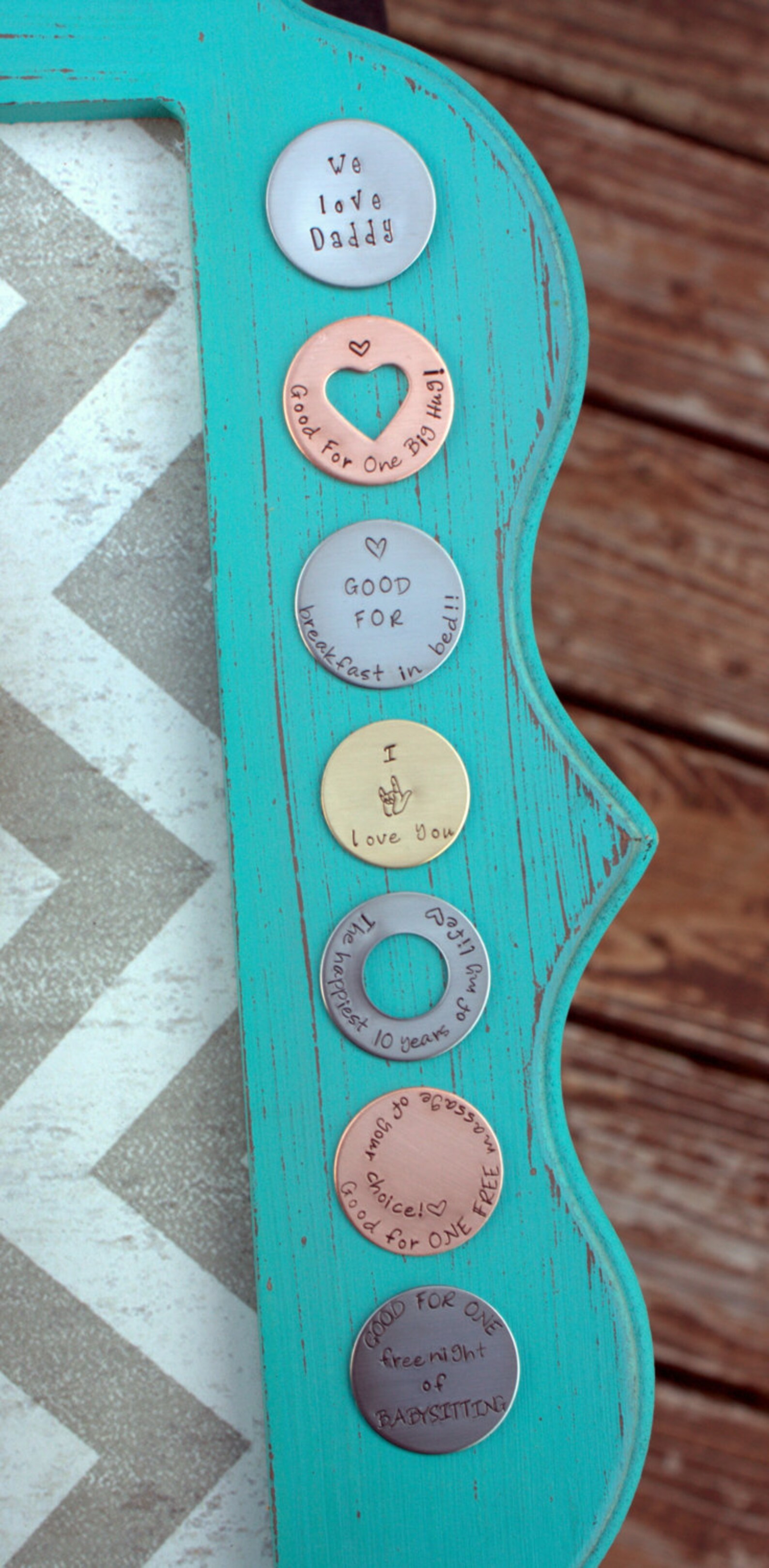 Tokens of Love Set Hand Stamped Tokens Gift of Love Love | Etsy