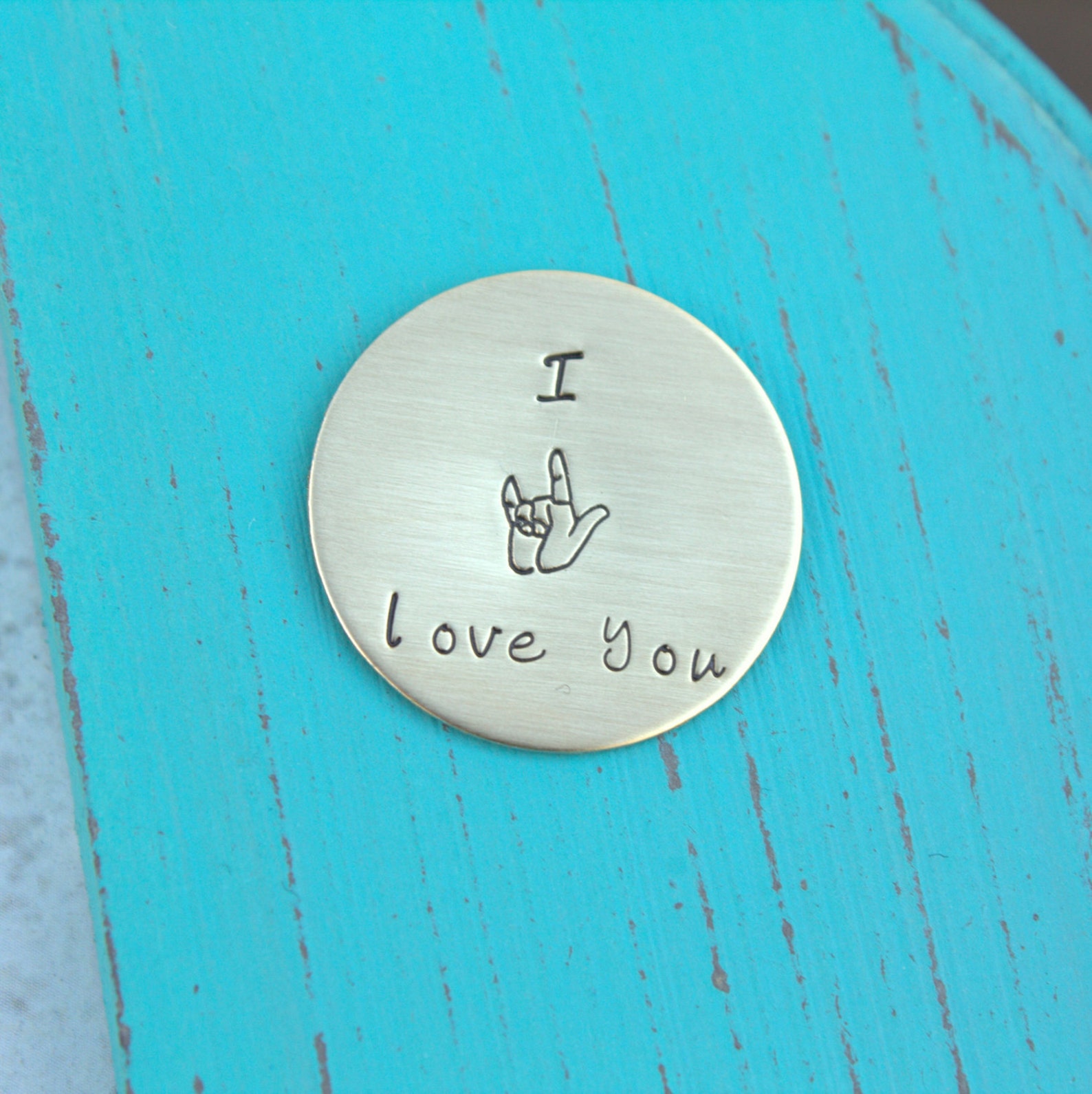 Token of Love Hand Stamped Token Gift of Love Love Token - Etsy