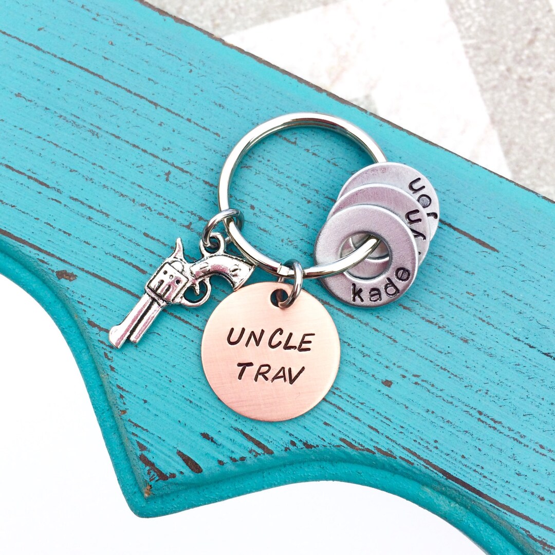 Uncle Keychain WITH CHARM - Stocking Stuffer for Men - Number 1 Uncle ...
