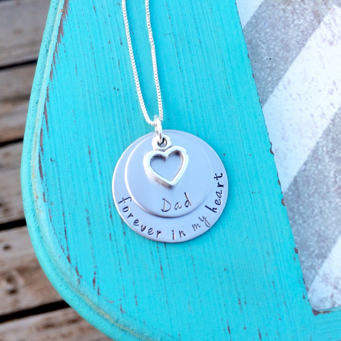 Memory Necklace Forever in My Heart Loss of a Loved One | Etsy
