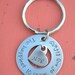 Anniversary Keychain - Hand Stamped Keychain - Anniversary Gift ...
