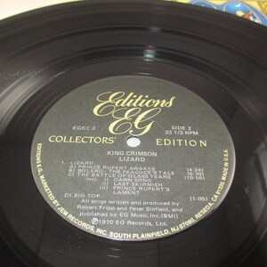 Vintage 1987 Vinyl LP Record Lizard King Crimson Near Mint Condition ...