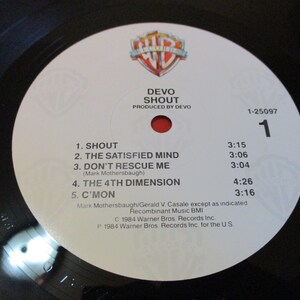 Vintage 1984 Vinyl LP Record Devo Shout Excellent Condition 70254 - Etsy