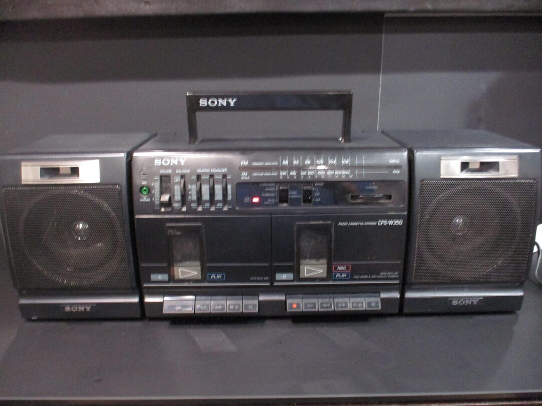 Vintage Sony CFS-W350 Radio Cassette Corder Stereo Home Great Prop ...
