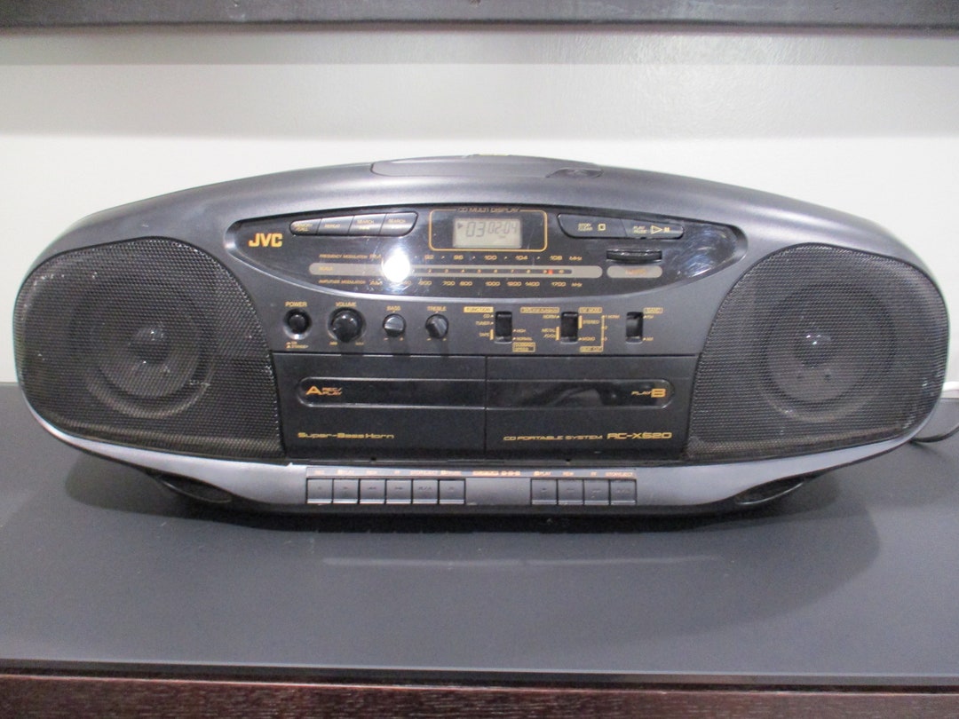 Vintage 1992 Boom Box JVC Model RC-X520 Dual Cassette Cd - Etsy
