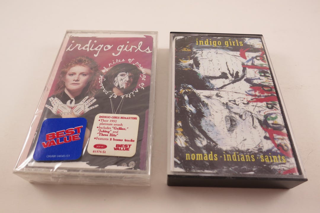 Vintage 1980's Indigo Girls Cassette Tapes Nomads Indians Saints Self ...