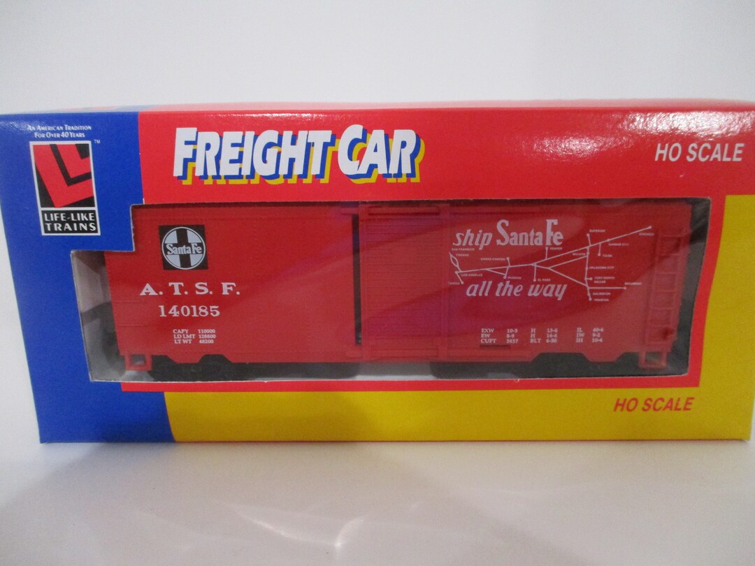 Life Like Trains HO Scale 8589 AT&SF Box Car New in Original Box - Etsy