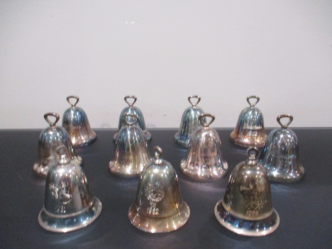Collection of 11 Vintage Silverplate Christmas Bells Reed & Barton and ...