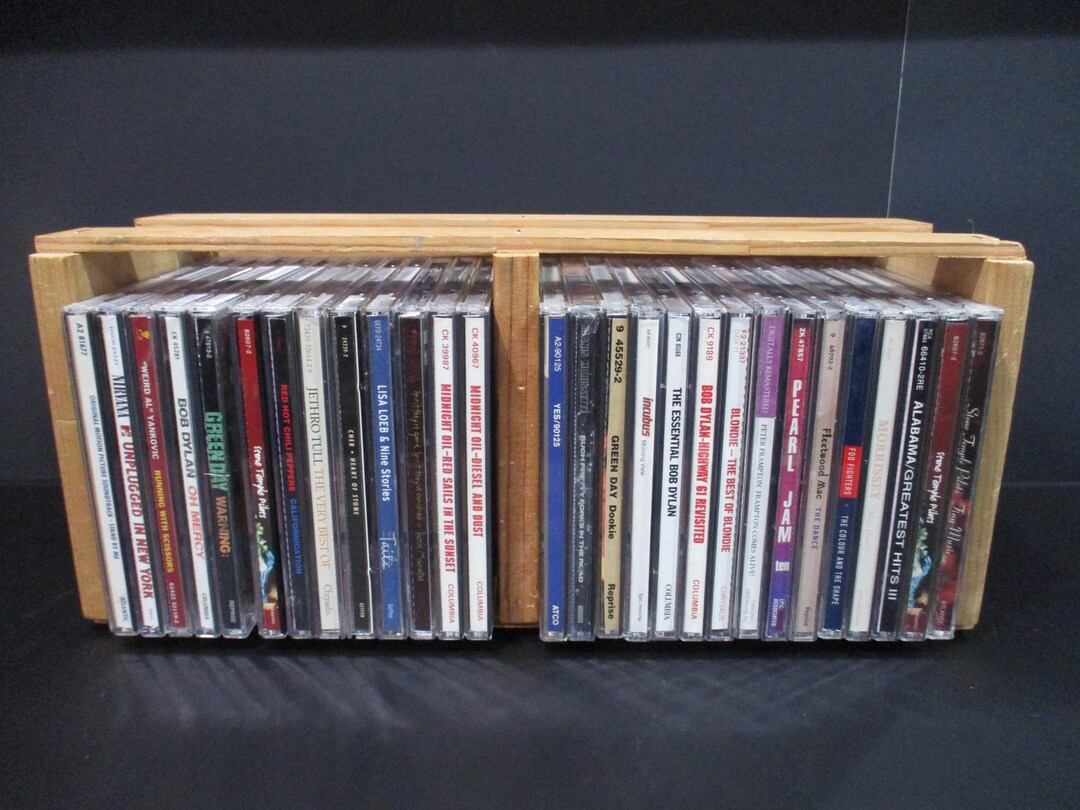 Vintage Napa Valley Wooden CD Crate Holder up to 29 Discs Excellent ...
