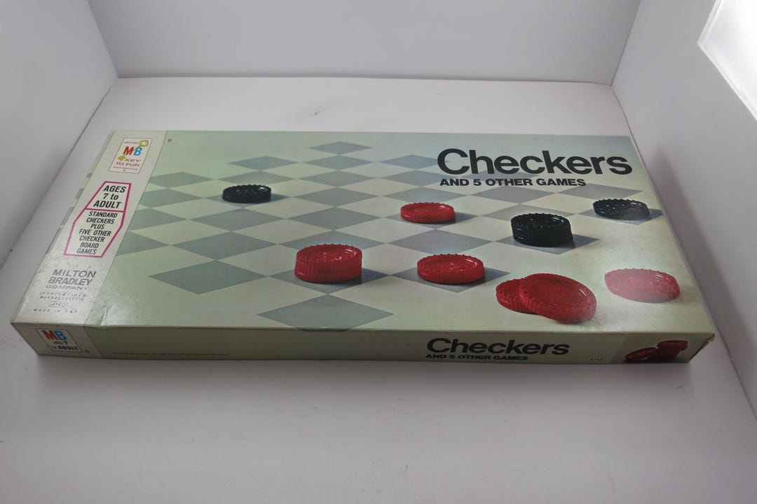 Vintage 1970 Milton Bradley Board Game Checkers and Five Other Games No ...