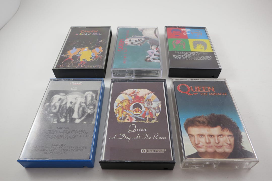 Vintage 1980's Queen Cassette Tapes News of the World Hot Space the ...