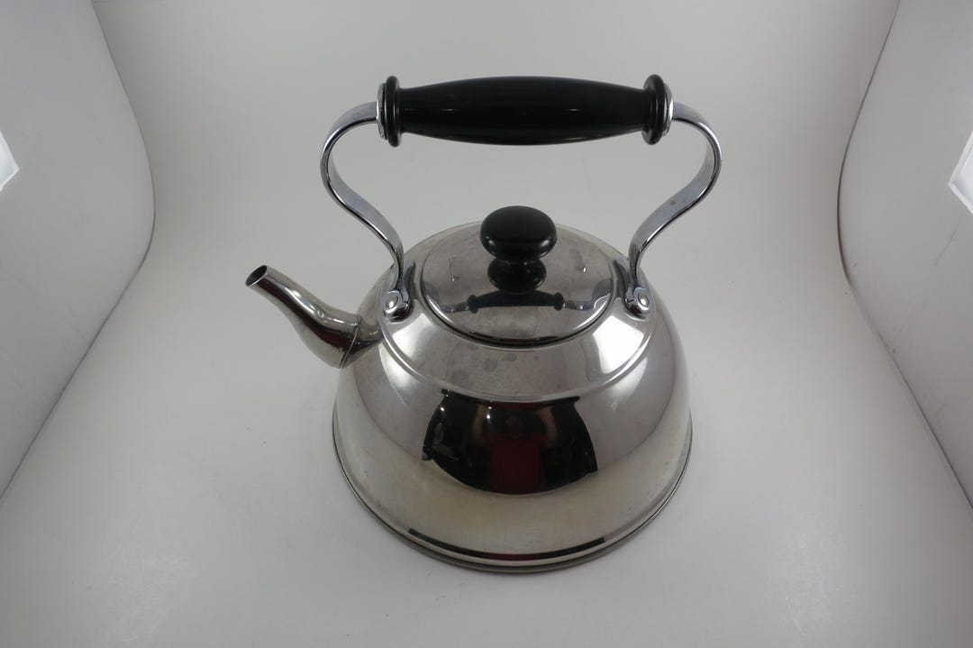 Vintage Copco Stainless Steel Classic Whistling Tea Kettle Teapot ...