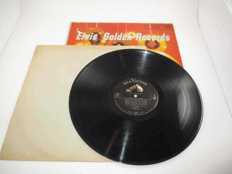 Vintage 1958 Elvis' Golden Records Vinyl LP: First Pressing, Blue ...