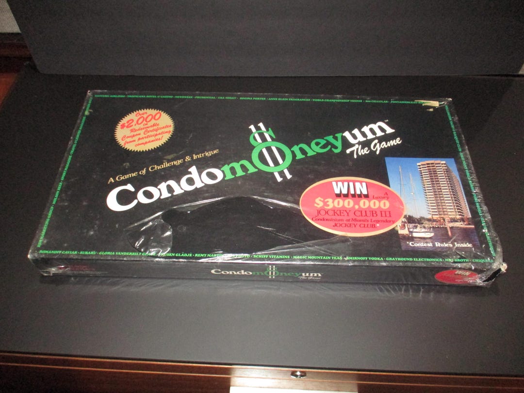 1985 Board Game Condomoneyum the Game Mint Condition Still Factory ...