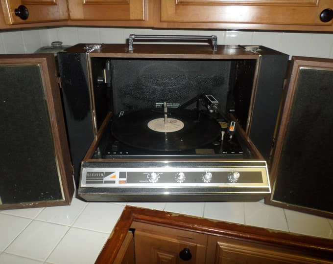 Rare Vintage Zenith Solid State Stereophonic Suitcase Record Player W ...