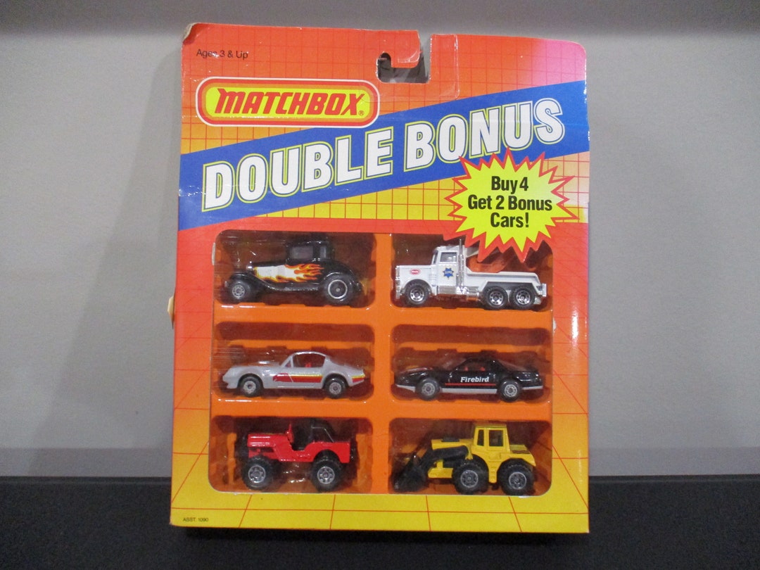 Vintage 1987 Matchbox Double Bonus Pack 6 Cars New in Original Box Hot ...